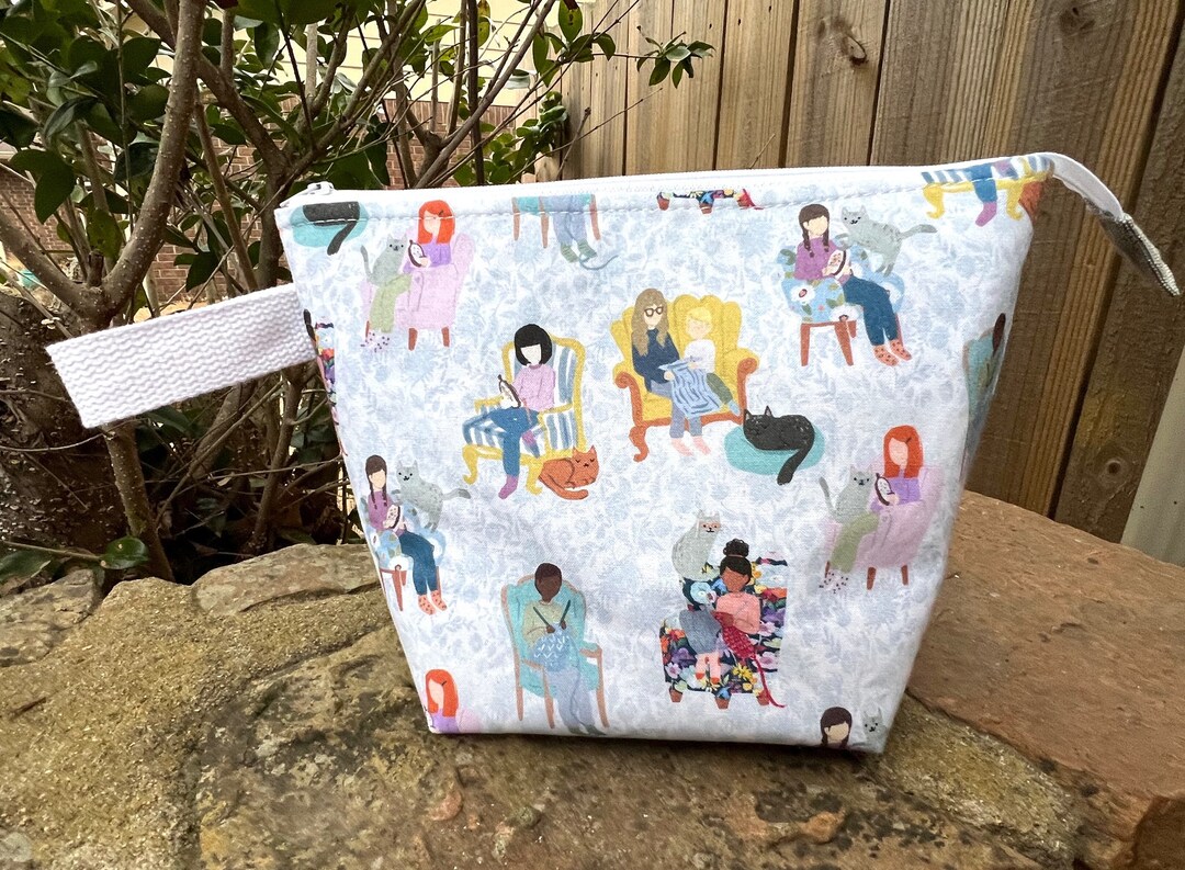 Creativity! Knitting Project Bag, Crochet Zippered Pouch, Yarn Sock ...