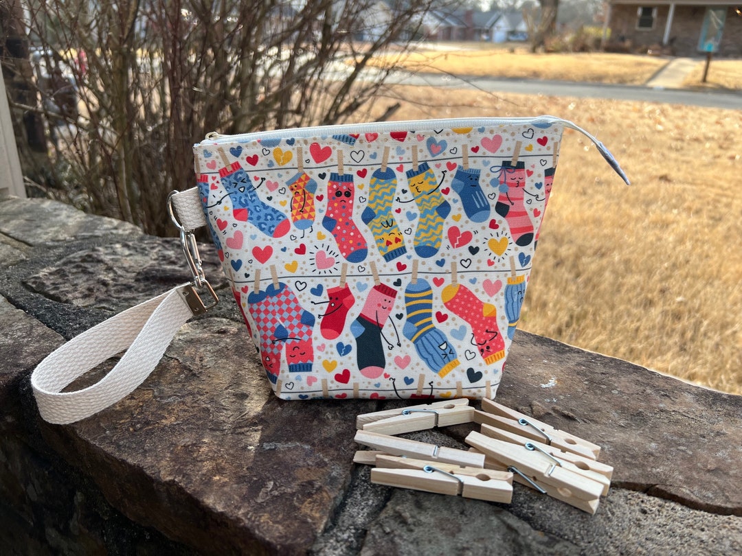 Sock Love Stories! Knitting Project Bag, Crochet Zippered Pouch, Yarn ...