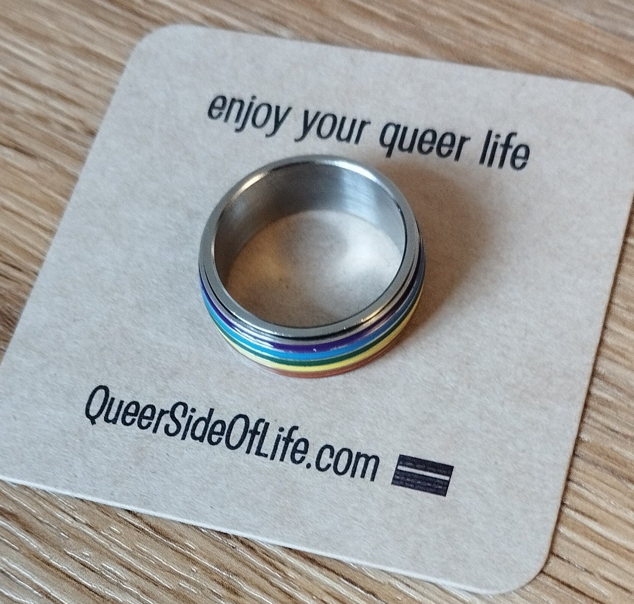 Pride Spinner Rainbow Fidget Ring - Etsy