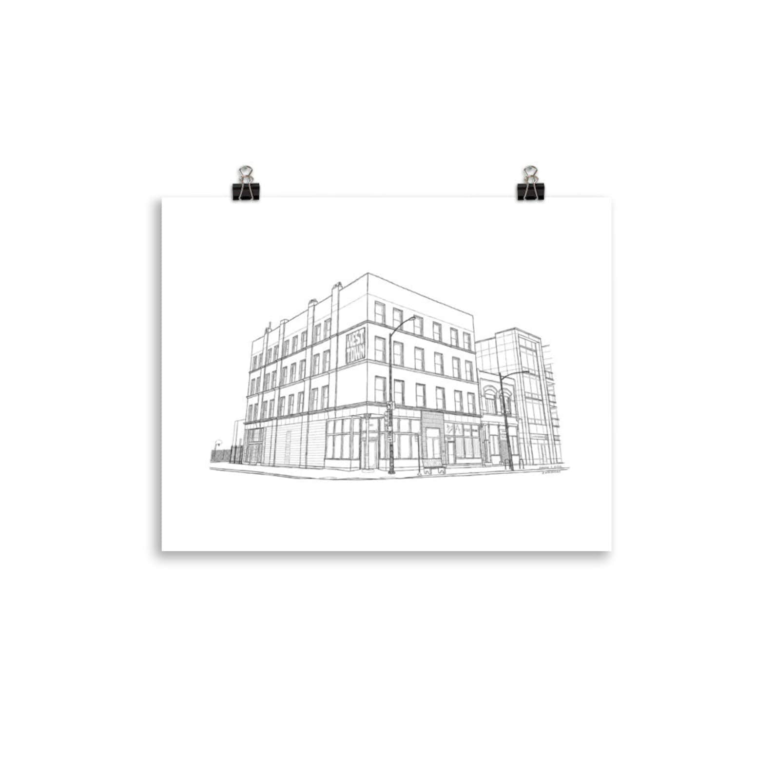 West Town Chicago Ave - Print - Etsy