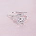 2CT Round CZ Diamond Wedding Ring Set: Sterling Silver Bridal Ring - Etsy