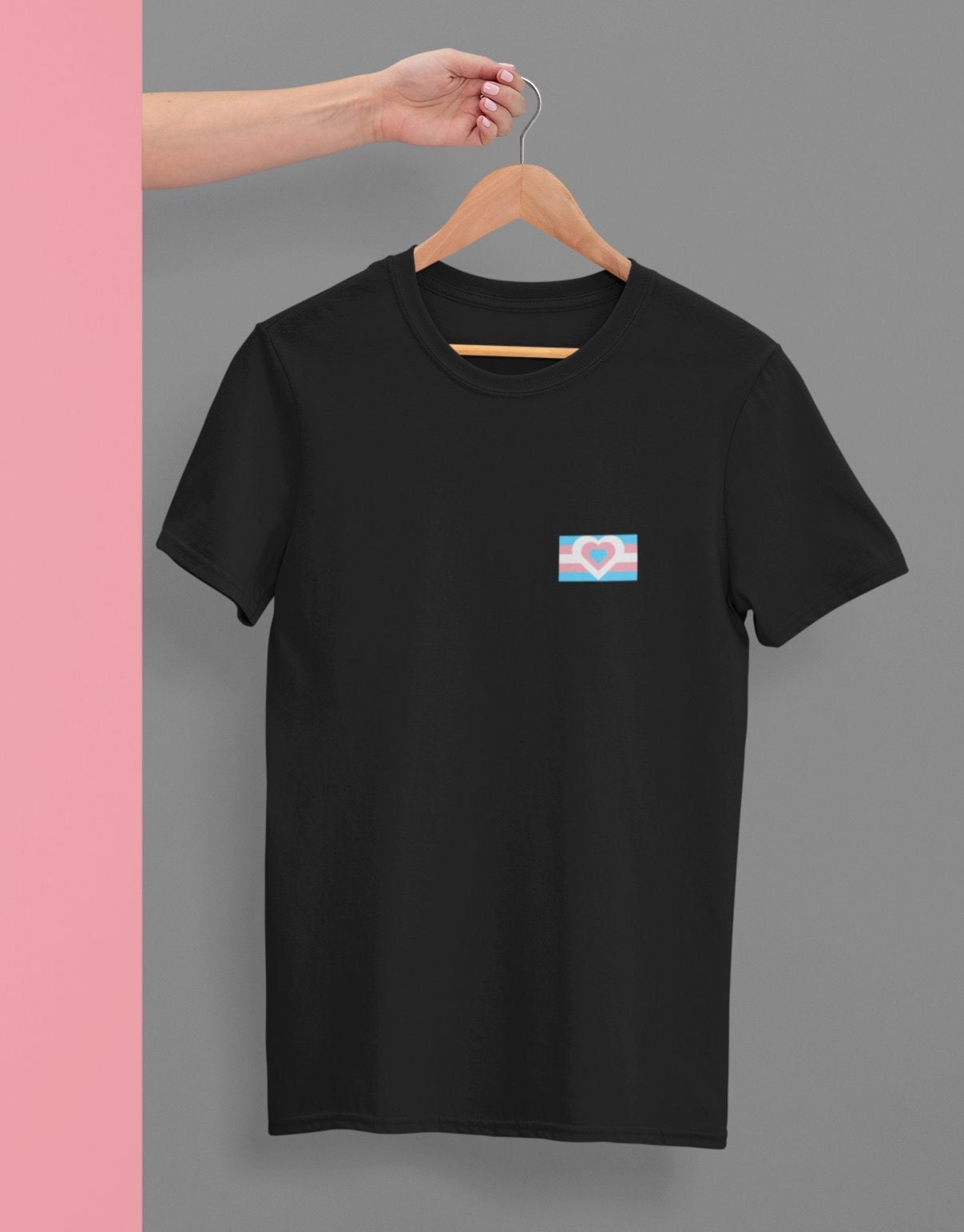 Trans Pride Transgender Shirt | Heart Flag LGBT T Shirt | Gay Pride ...