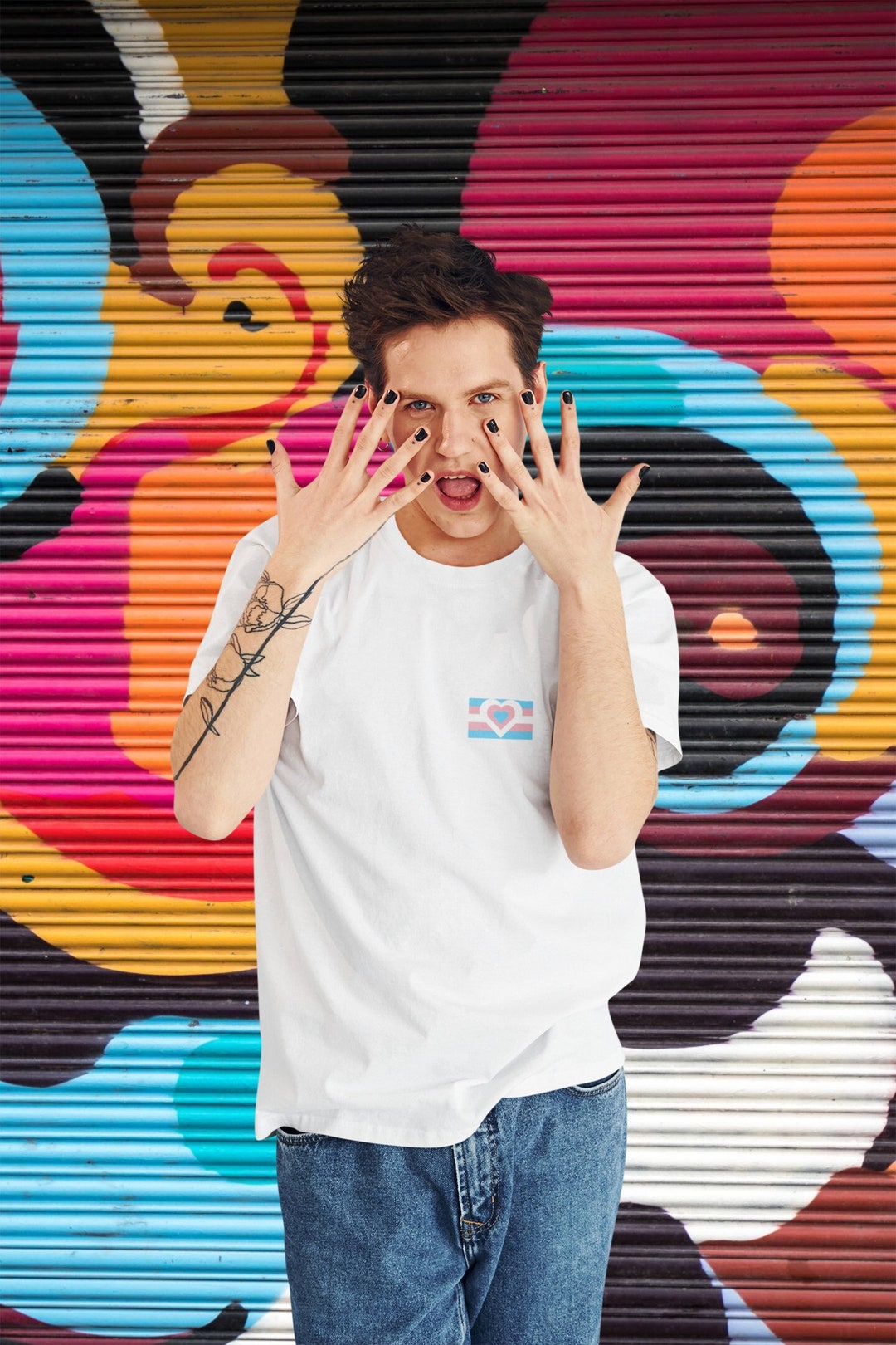 Trans Pride Transgender Shirt | Heart Flag LGBT T Shirt | Gay Pride ...