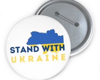 Slava Ukraini Pin Button Glory to Ukraine Pin Stand With - Etsy
