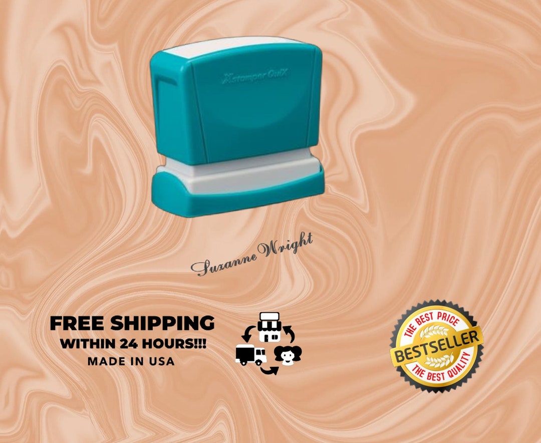 Signature Stamp Self Inking Stamp With Name 1 Line Name Stamp Teacher ...