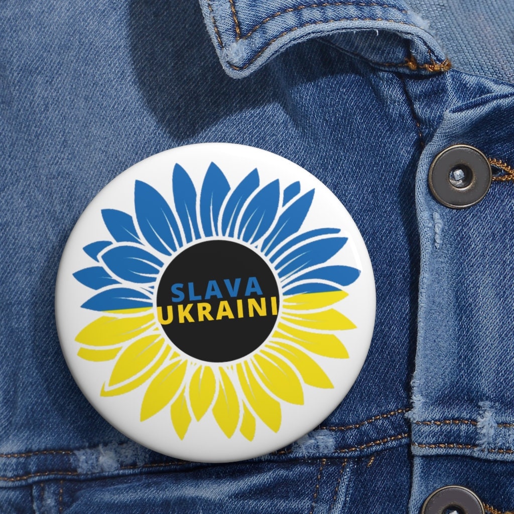 Slava Ukraini Pin Button Glory to Ukraine Pin Stand With | Etsy