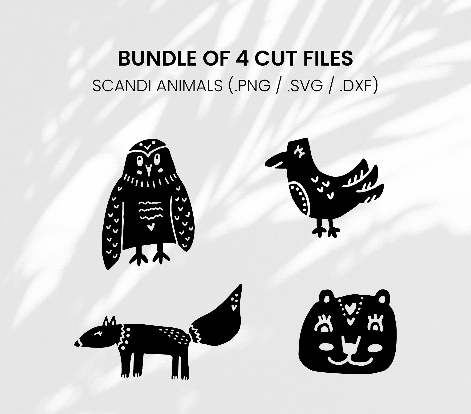 Plotterdatei / Schnittmuster / Cut file Scandi Animals | Etsy Österreich