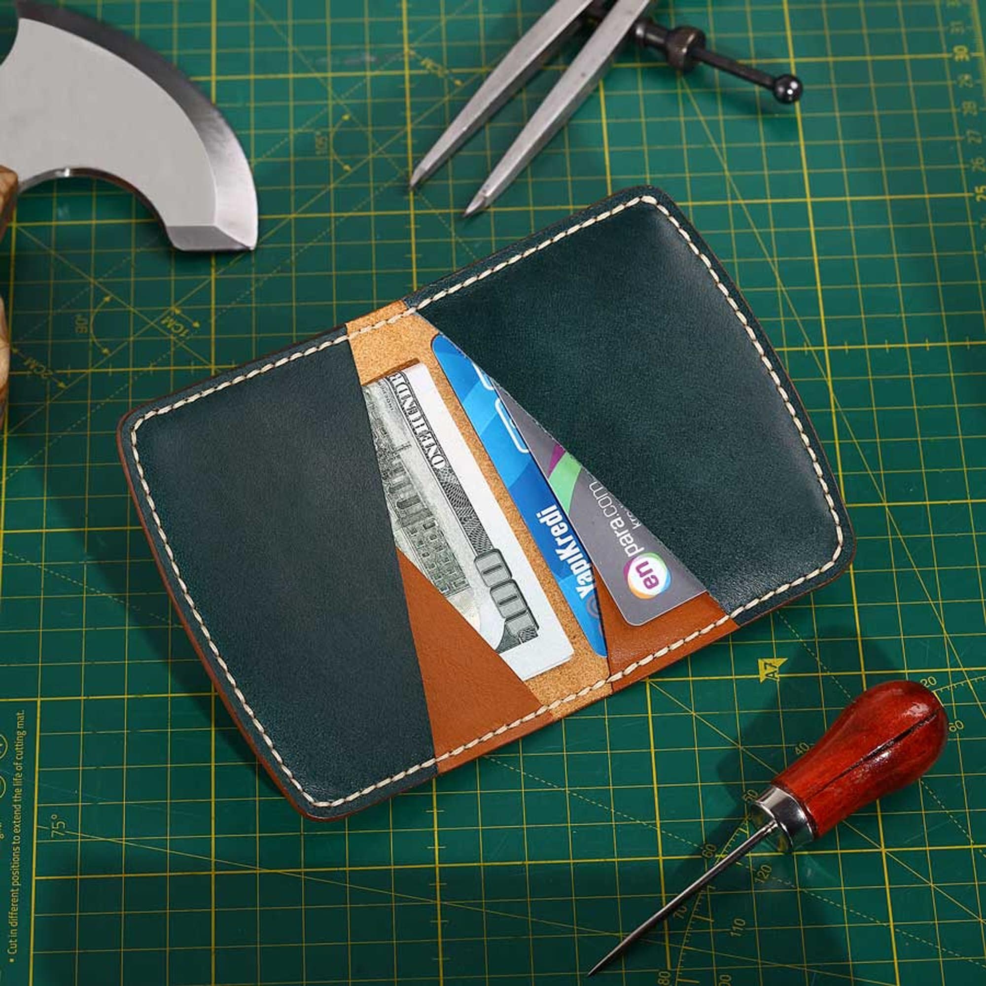 Handmade Antique Leather Front Pocket Wallet Personalized - Etsy