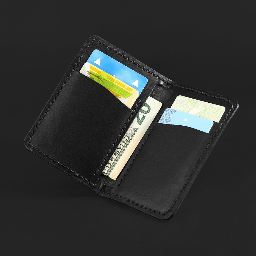 Handmade Wallet, Black Wallet, RFID Blocker Wallet, Leather Wallet ...