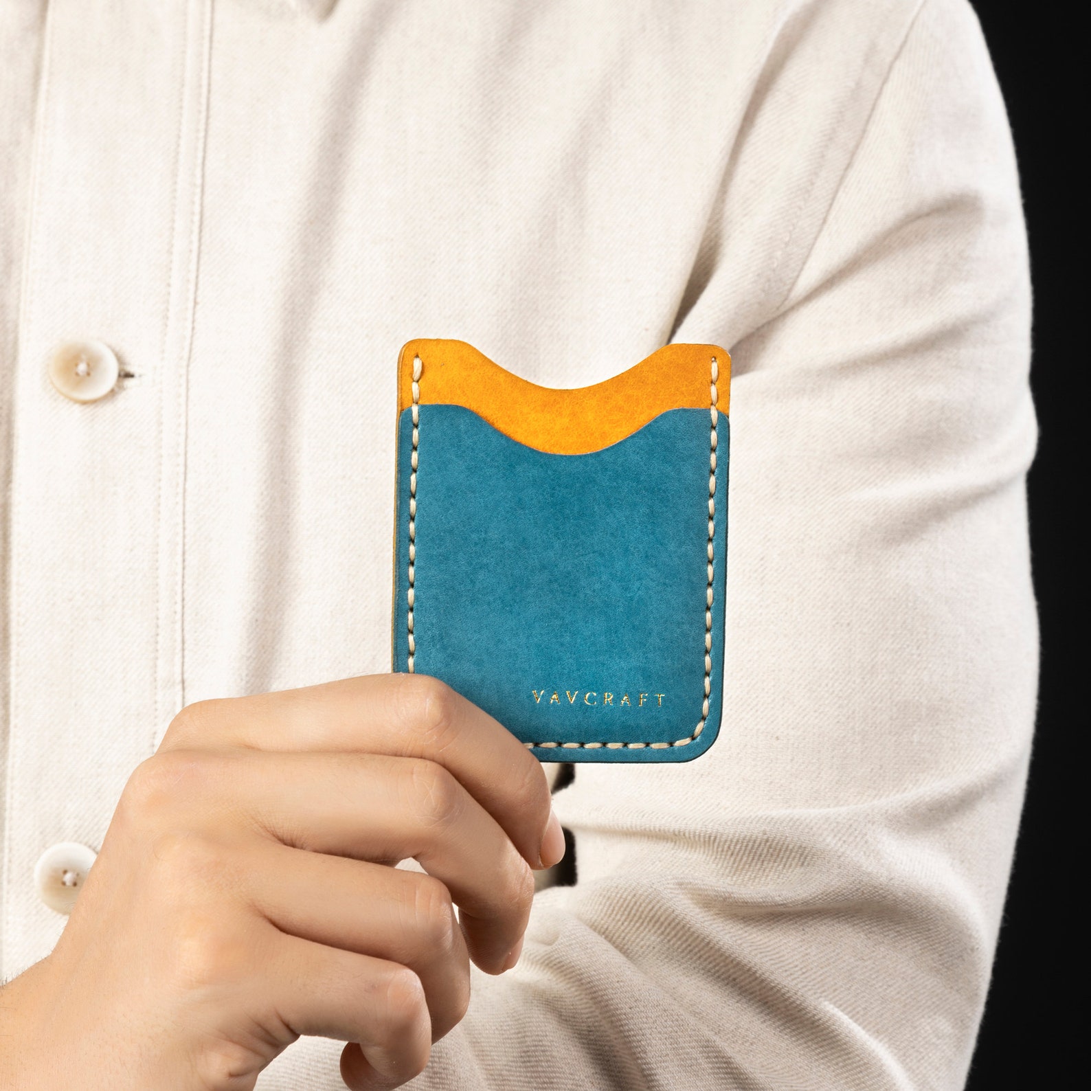 Business Card Holder, Leather Slim Wallet, Personalized Leather Wallet ...