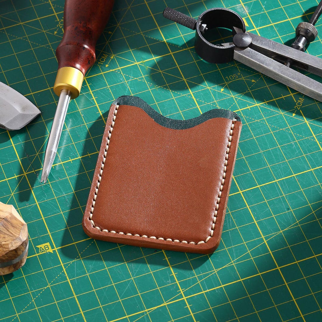 Full Grain Leather Card Holder, Leather Card Wallet, Thin Wallet, Slim ...