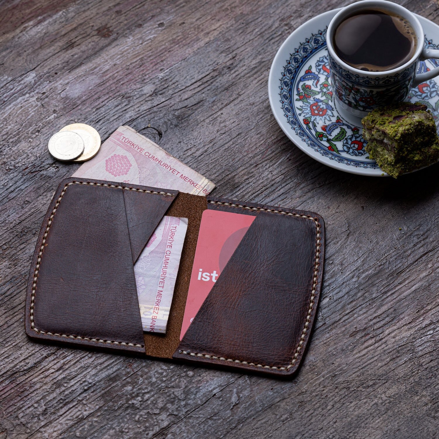 Handmade Antique Leather Front Pocket Wallet Personalized - Etsy