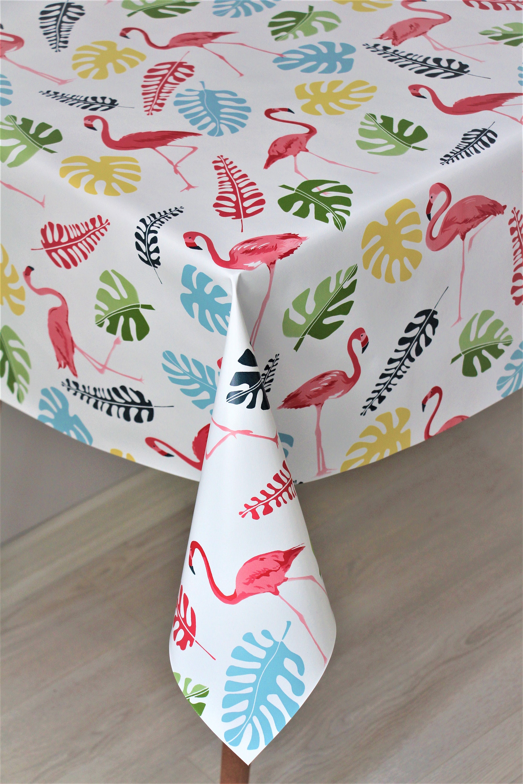 Flamingo Pattern Printed PVC Tablecloth, Easy-to-clean Tablecover ...