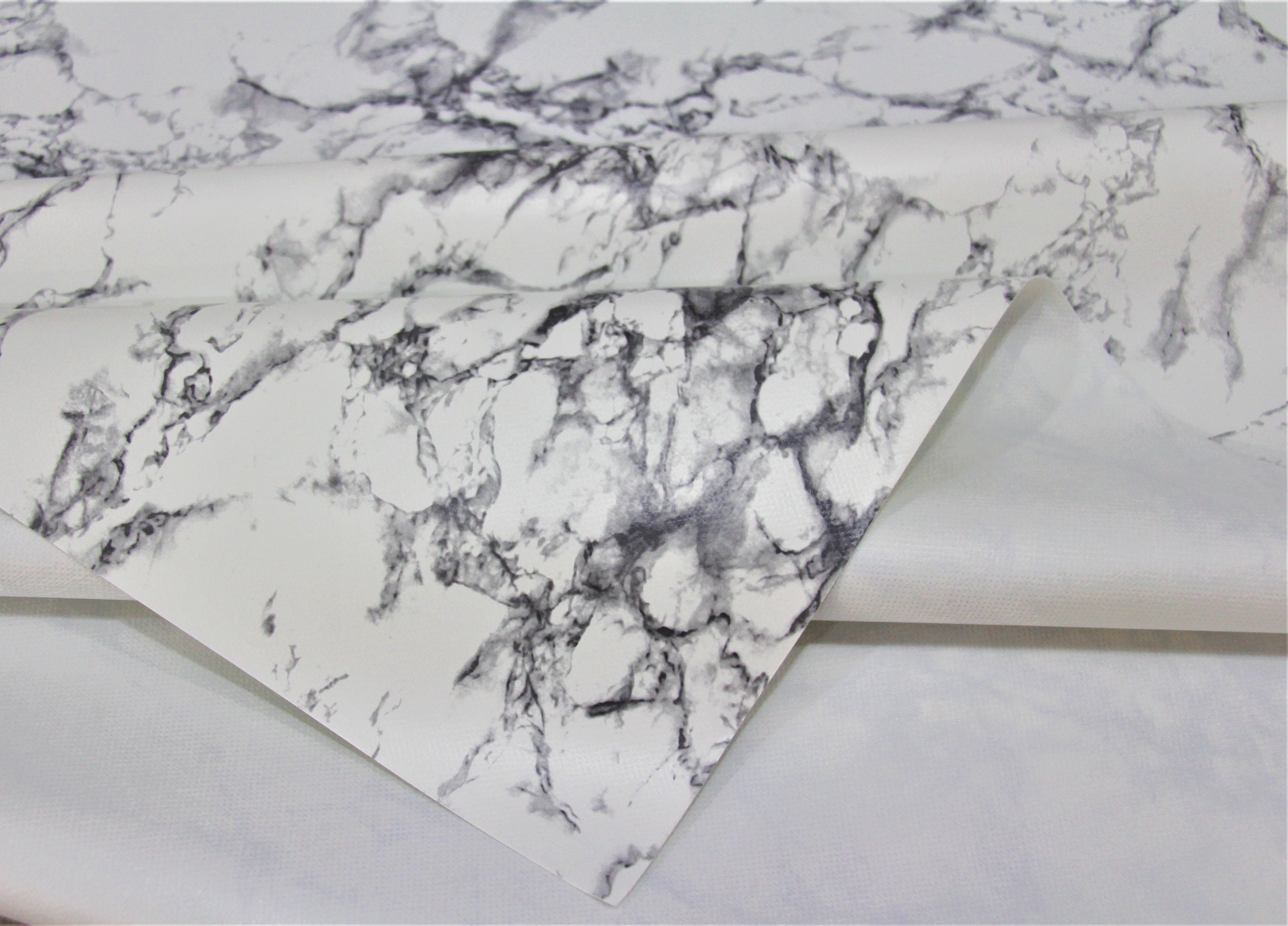 Marble Pattern Printed Oilcloth, Custom Resizable for You Vinyl Dining ...