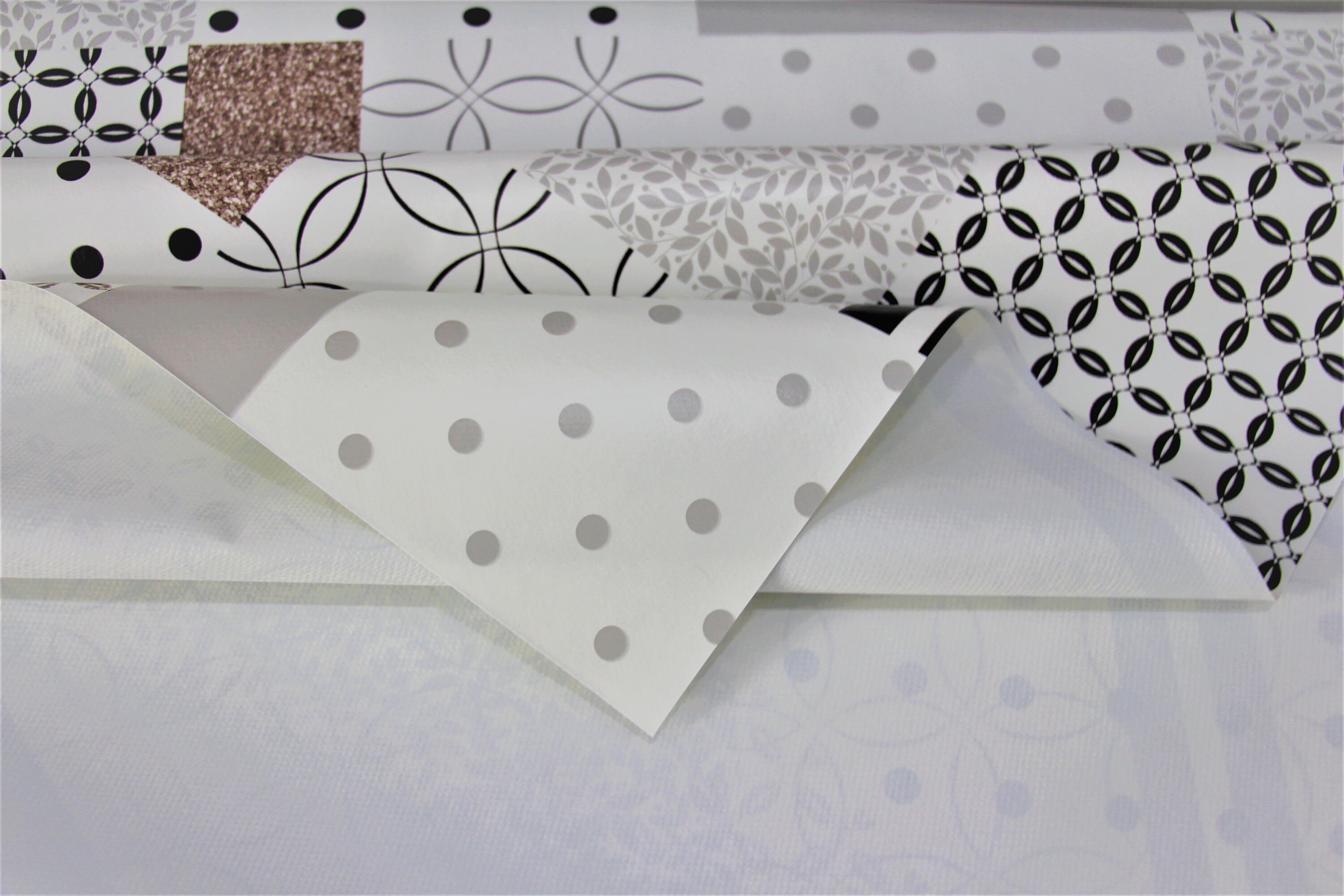 Multifold Geometric Patterned Pvc Table Cover Lined Oilcloth - Etsy