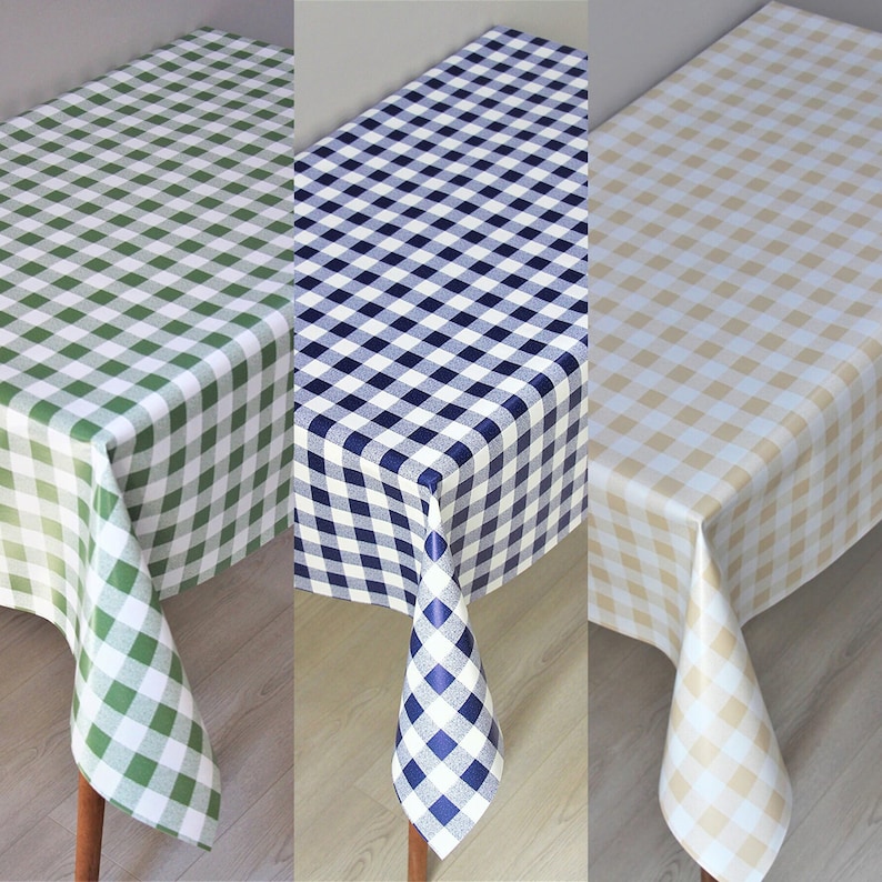 Scotch Plaid PVC Tablecloth, Washable Vinyl Dining Decor - Etsy