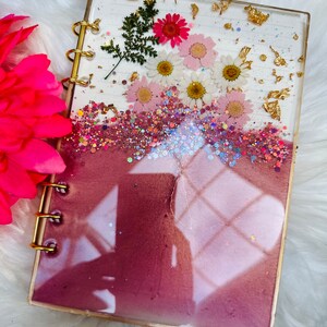 A5 Hand Made Resin Notebook With Flowers - Etsy