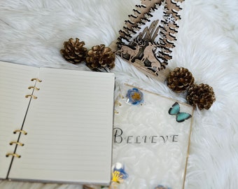 A5 Hand Made Resin Notebook With Flowers - Etsy