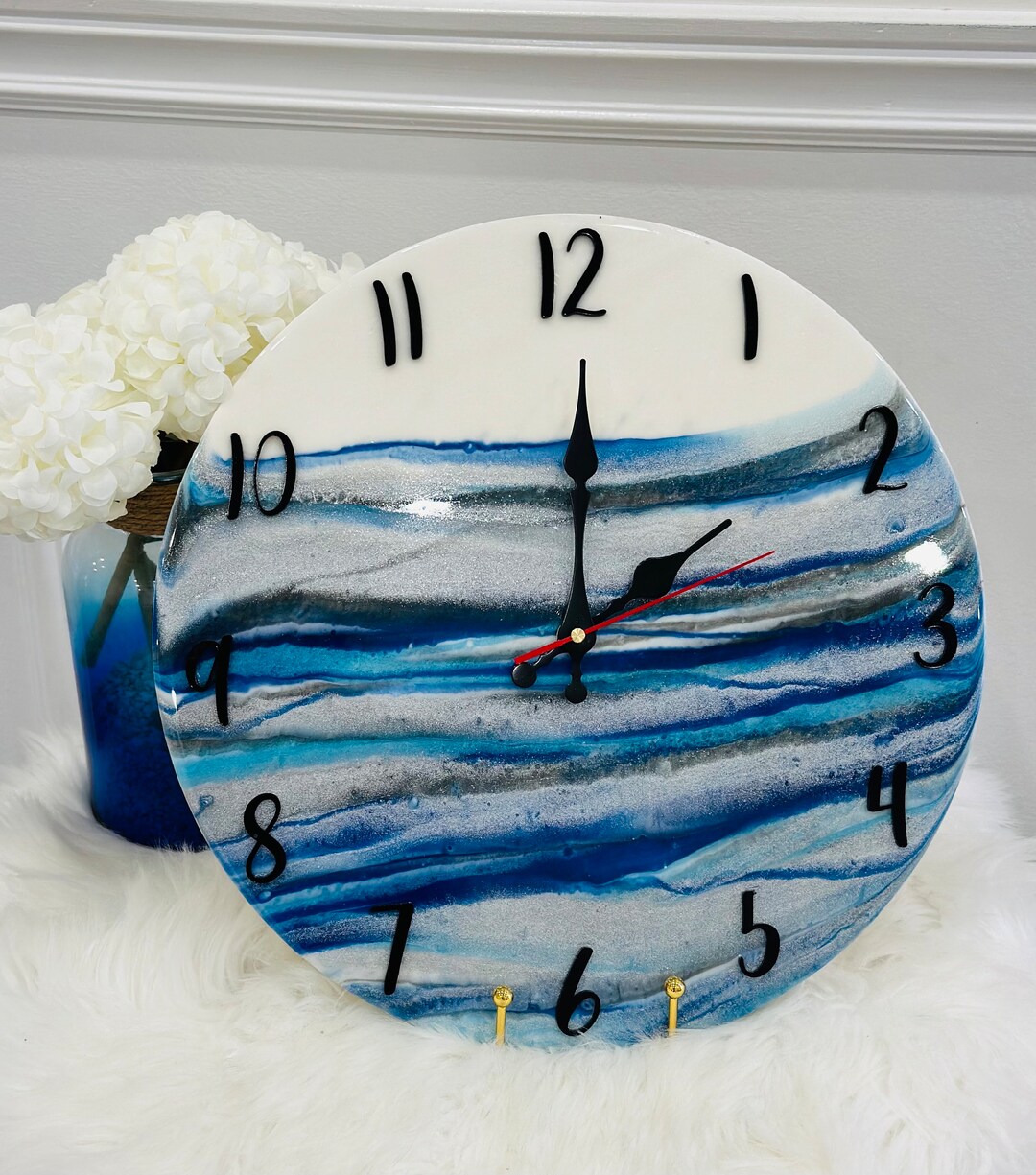 16 Inch Hand Made Resin Clock - Etsy