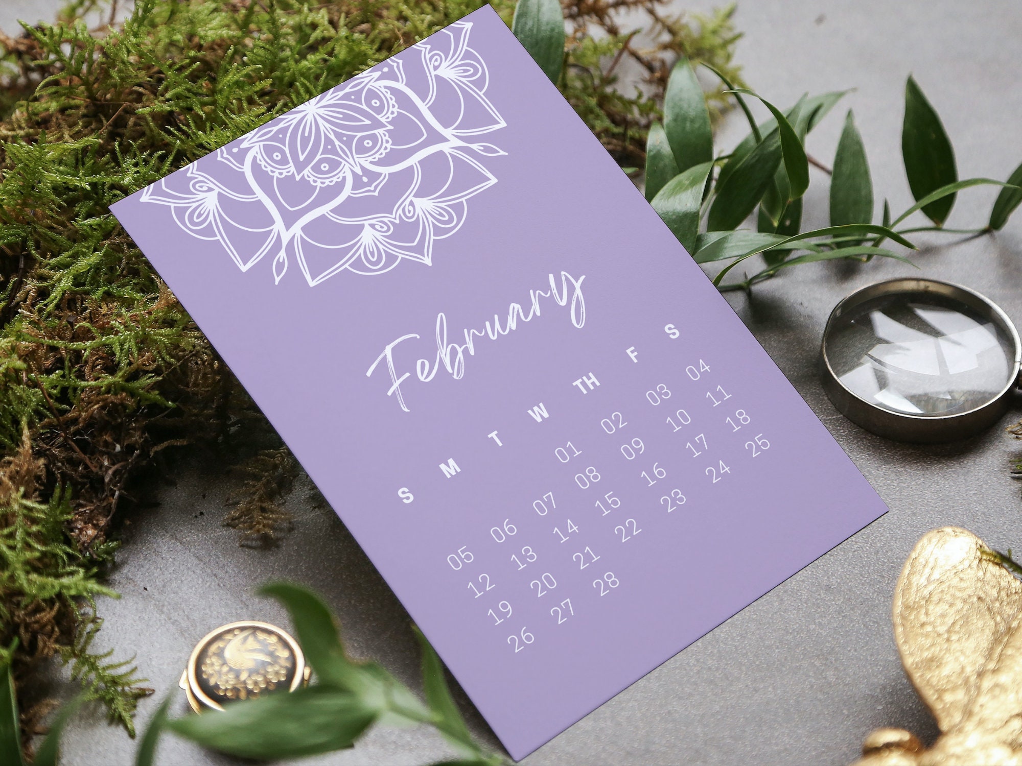 2023 Calendar Printable Desktop Calendar Pastel Mandala - Etsy Australia