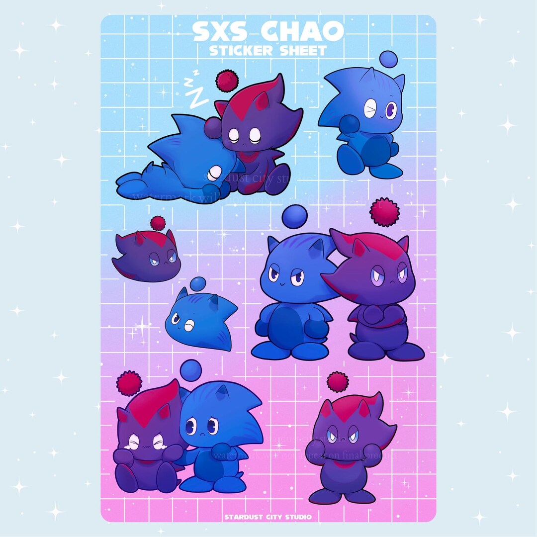Sonadow Chao – Handmade Sticker Sheet – Waterproof - for Water Bottles ...