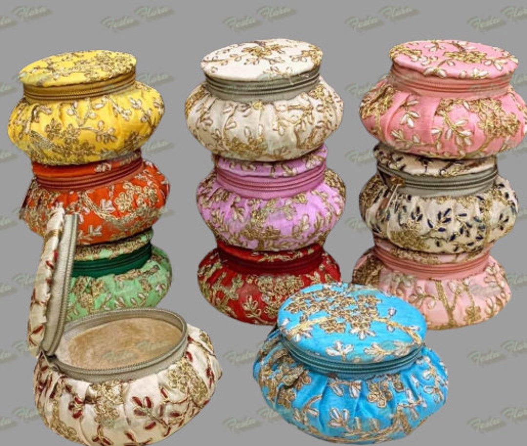 Indian Handmade Matki Home Decor Box, Party Favor Box,empty Dry Fruit ...