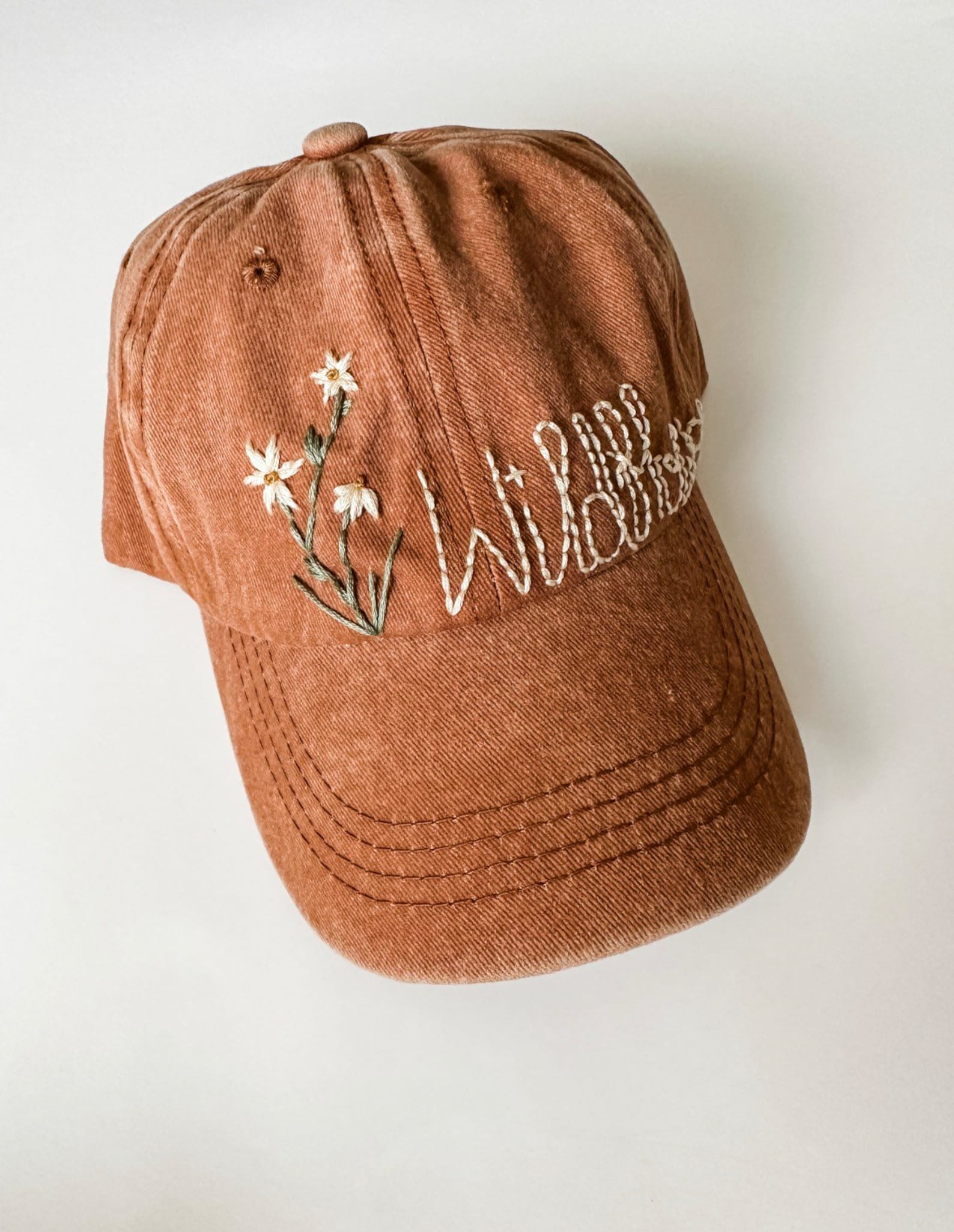 Kids Cap - WILDFLOWER Floral Hand Embroidered Cap - Hand Embroidery ...