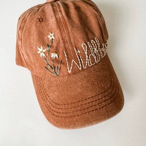 Kids Cap - WILDFLOWER Floral Hand Embroidered Cap - Hand Embroidery ...