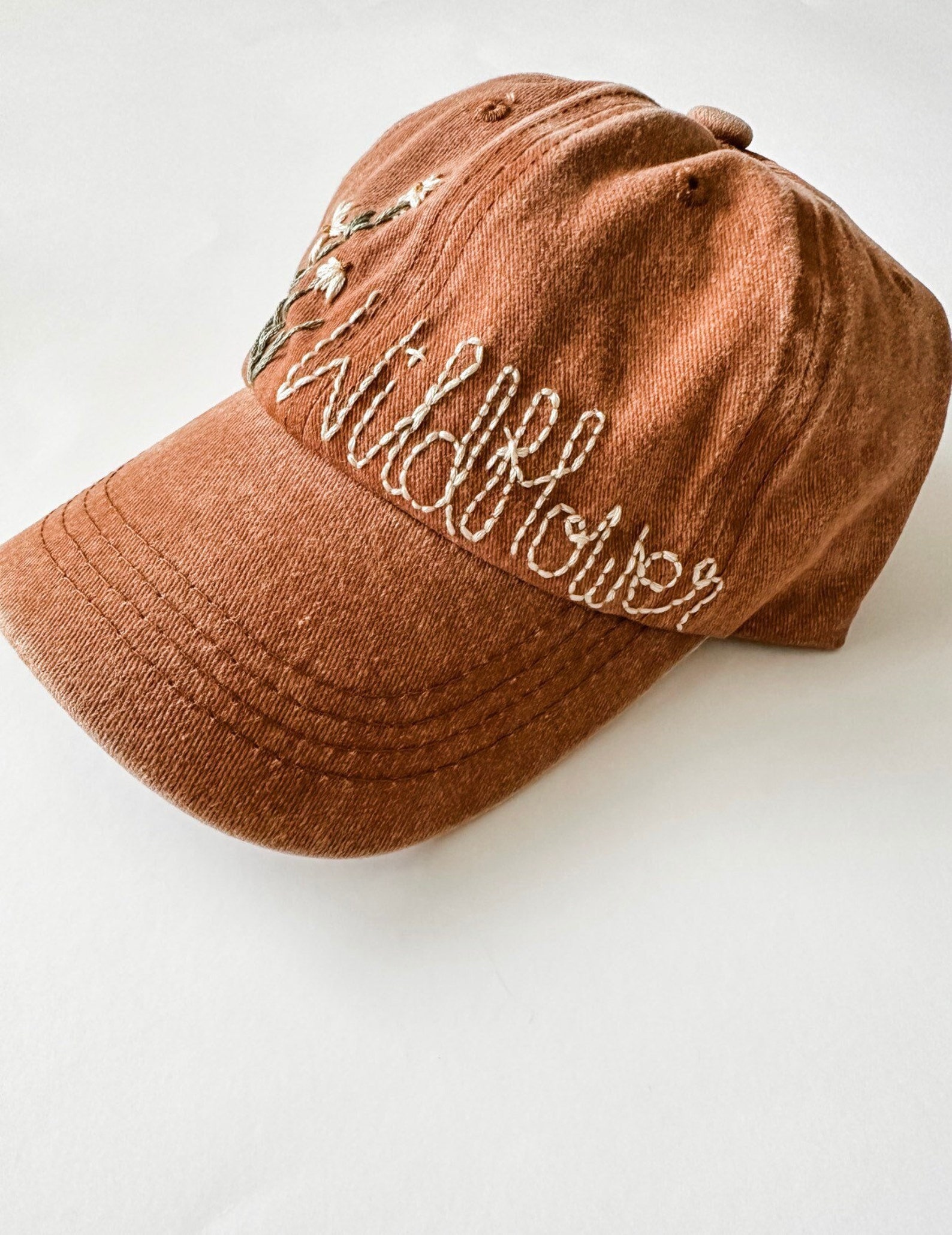 Kids Cap - WILDFLOWER Floral Hand Embroidered Cap - Hand Embroidery ...