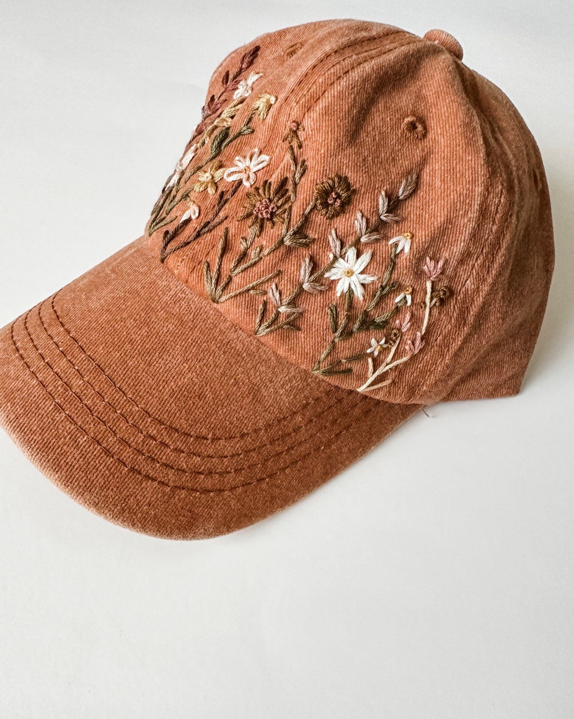Kids Cap - Floral Hand Embroidered Cap - Hand Embroidery - Floral ...