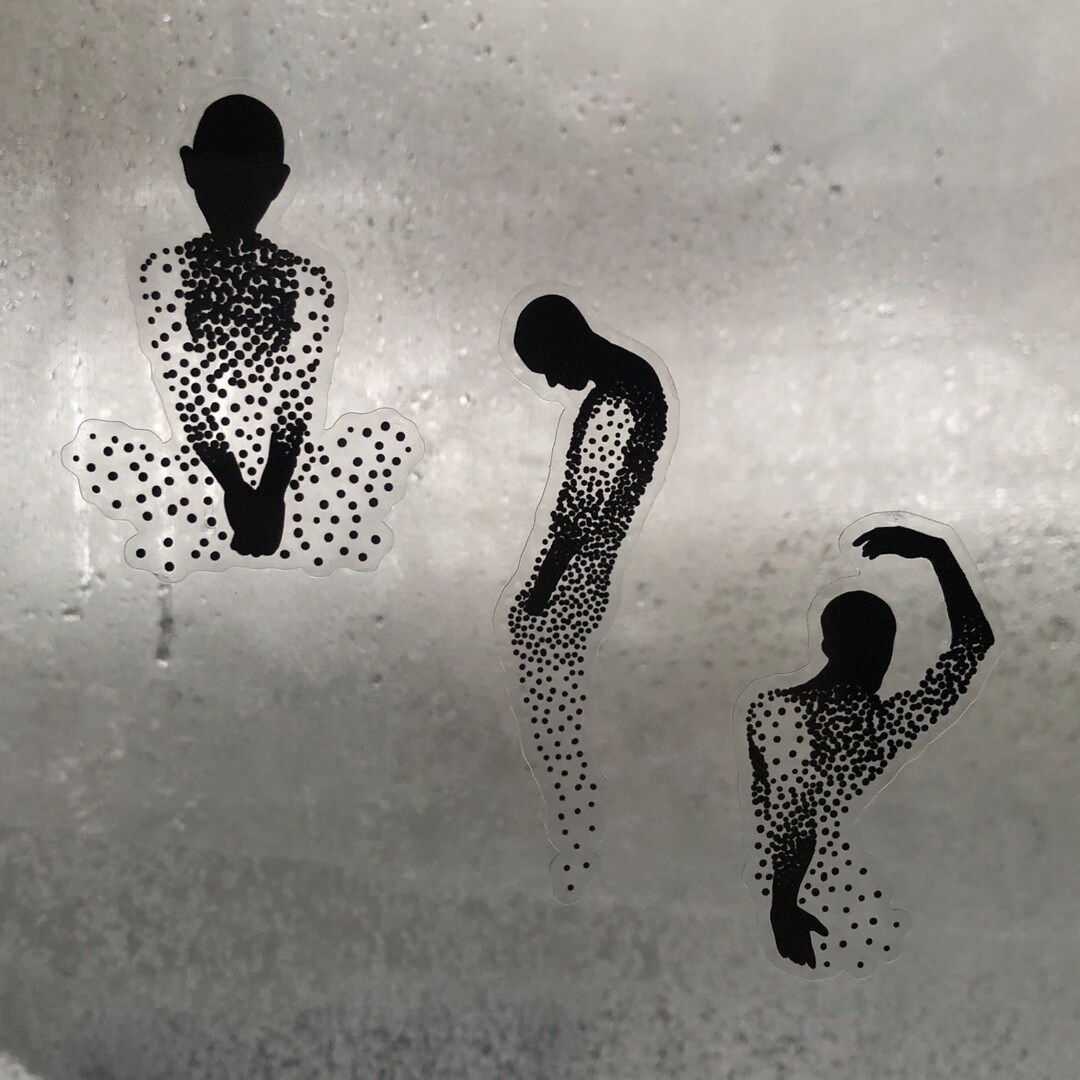 Human Form Stickers, Dot Art, Dancer Stickers, Line Art, Clear Body ...