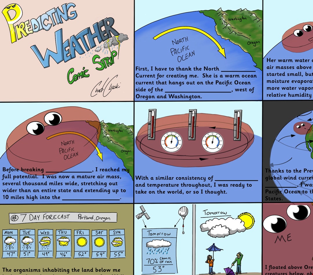 Predicting Weather Comic Strip - Study/review Guide - Etsy