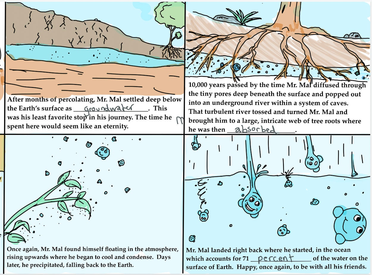 Water Cycle Comic - Review / Study Guide - Etsy Australia