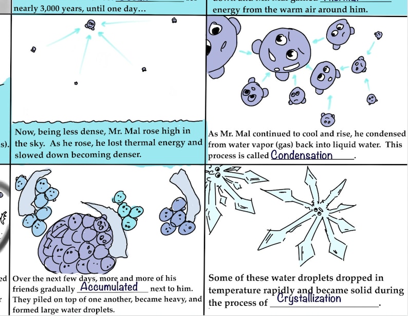 Water Cycle Comic - Review / Study Guide - Etsy Australia