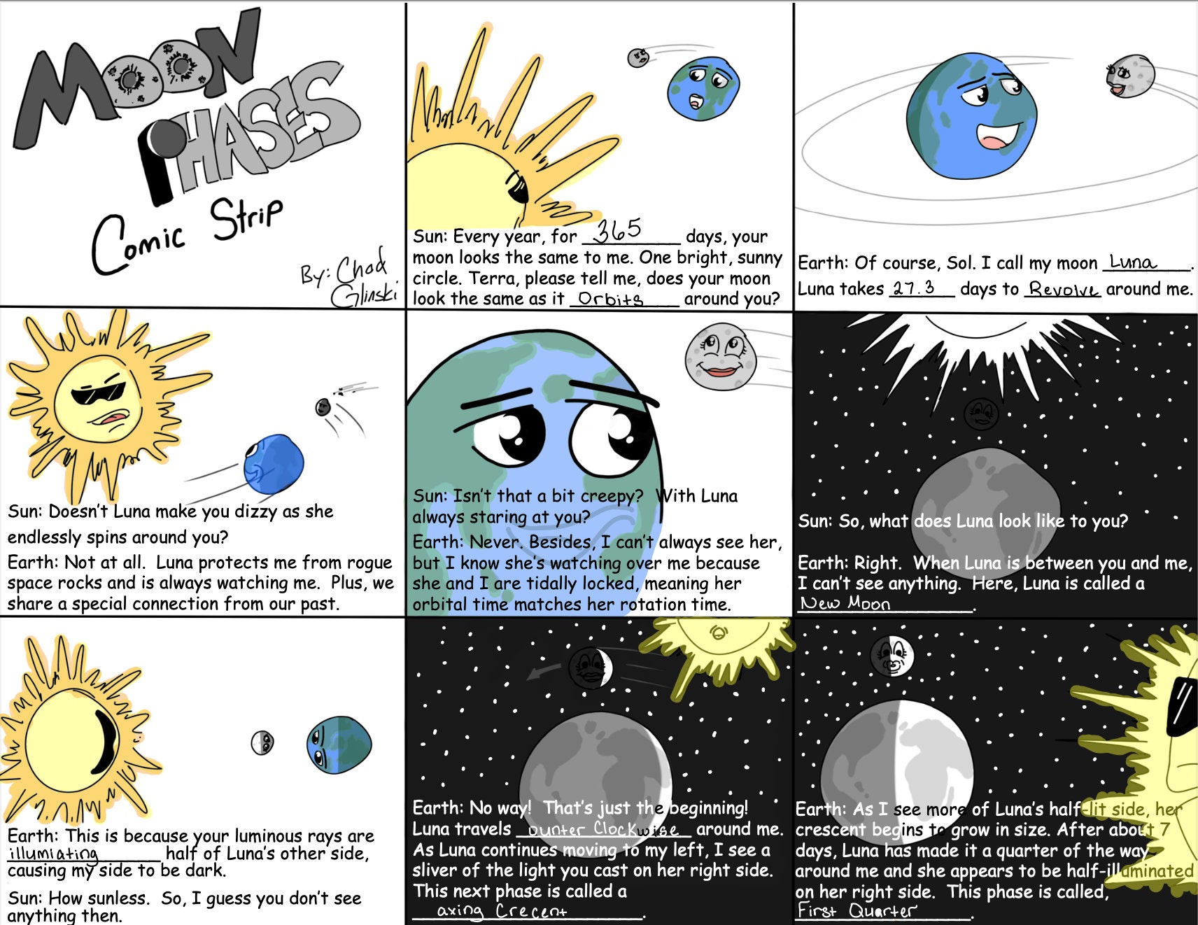 Solar System Comic Strips