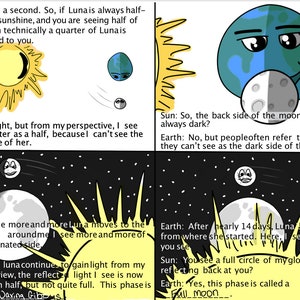 Moon Phase Comic Strip - Review / Study Guide - Worksheet - FUN! - Etsy