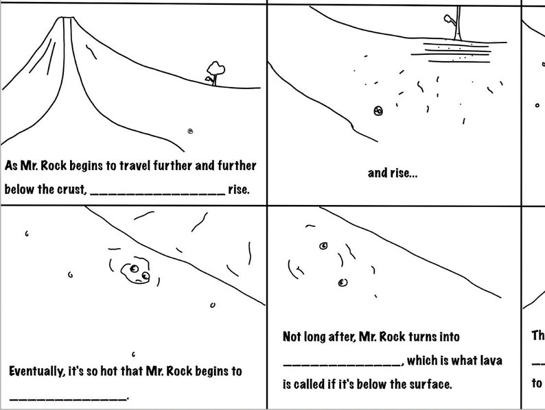 The Rock Cycle Comic - Study/review Guide - Etsy