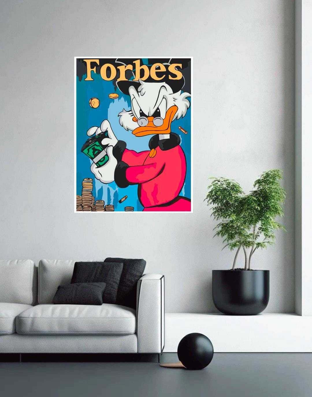 Guilty of Loving Graffiti Pop Art, Daffy Duck Modern Painting Abstract ...