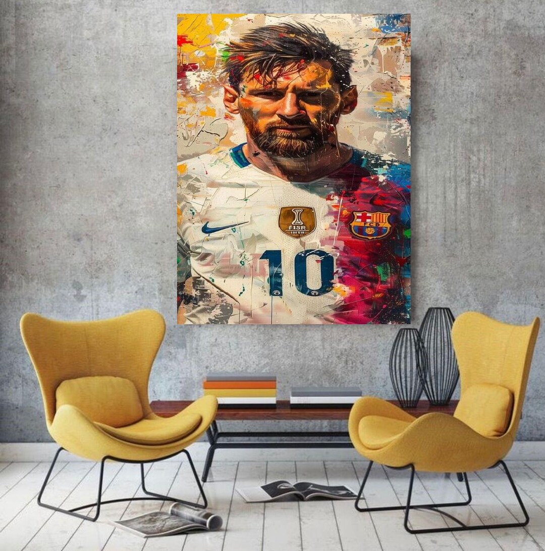 Lionel Messi Graffiti Pop Art Graffiti Popart Canvas Wall Art, Lionel ...
