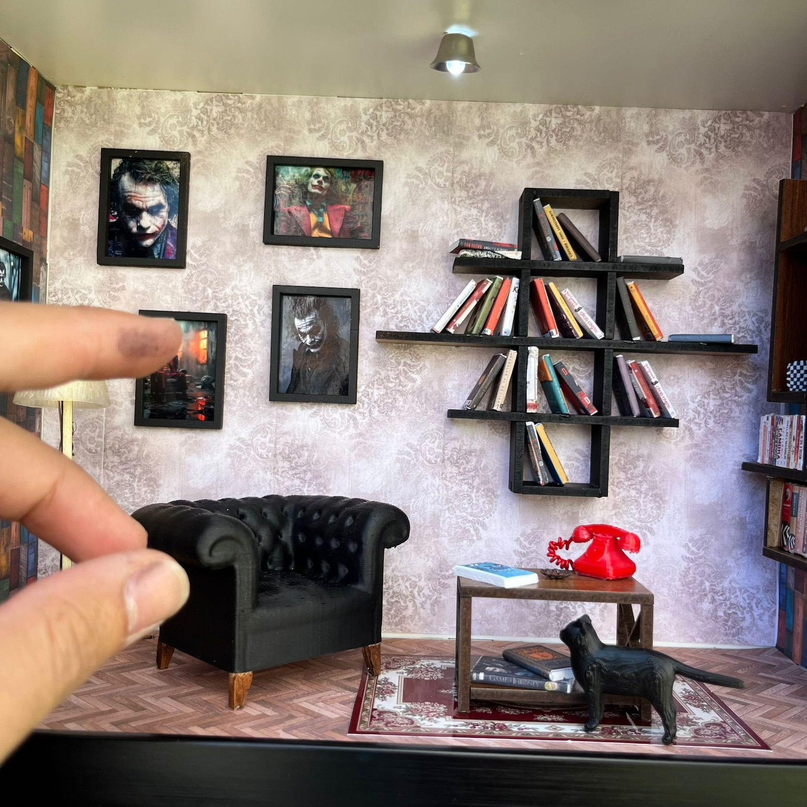 Handmade Miniature Shadow Box Room With Lights: Customizable Wall Art ...