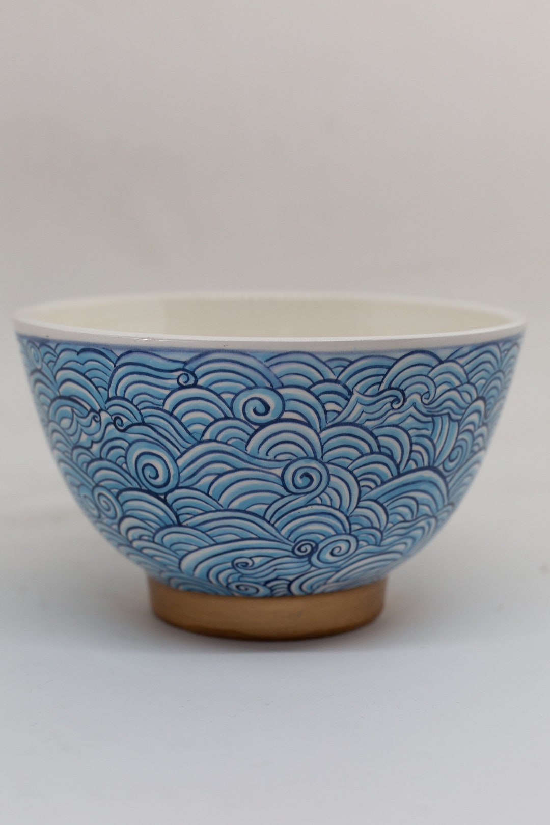 Blue-white Ceramic Bowl | Hand Painted Decorative Bowl | Large Bowl ...