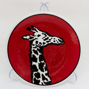 Stoneware Dinnerware Set With Elephant,giraffe and Zebra Pattern| Red ...
