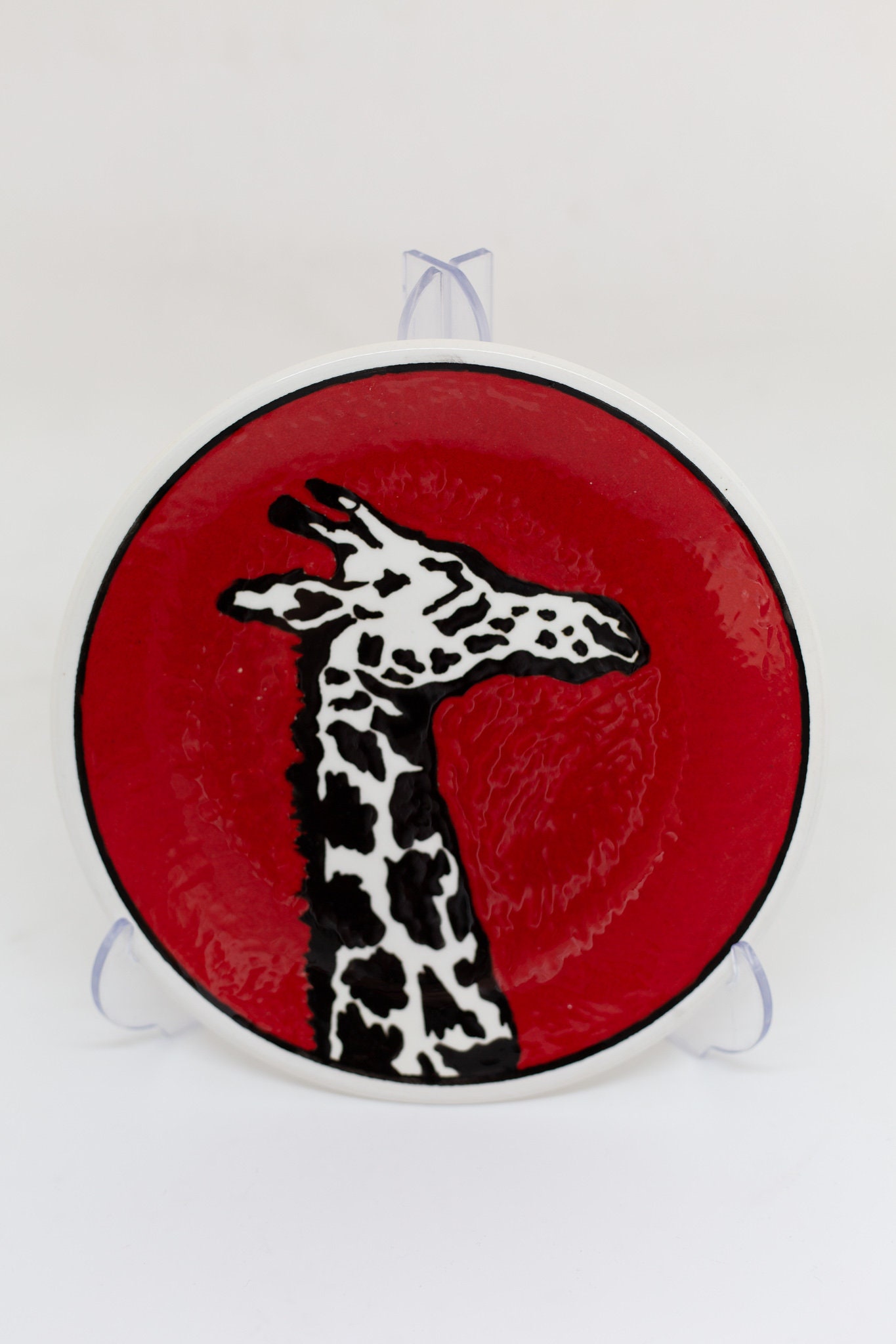 Stoneware Dinnerware Set With Elephant,giraffe and Zebra Pattern| Red ...