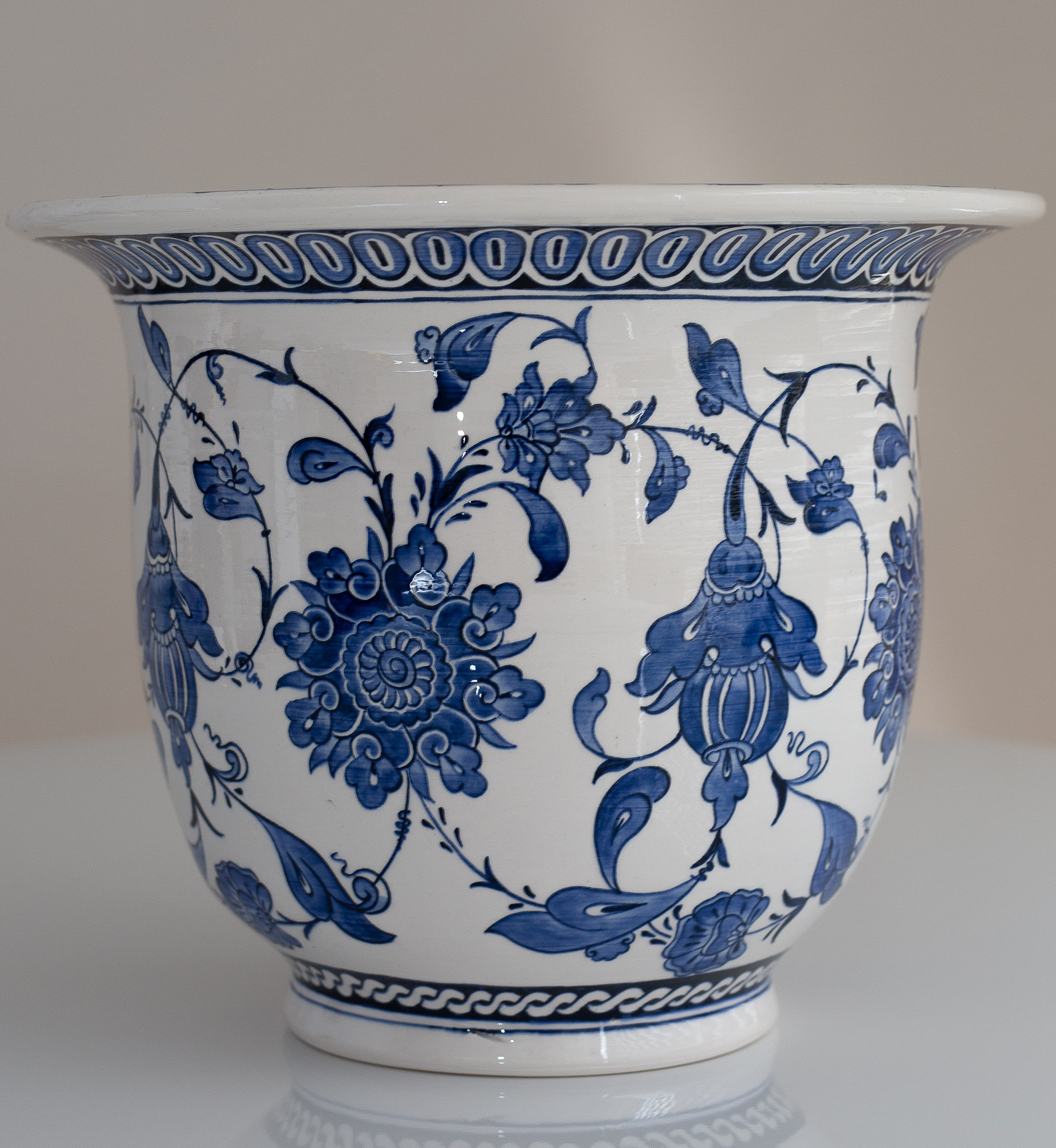Chinoiserie Flower Pot | Ceramic Blue Blanc | Blue and White Plant Pot ...