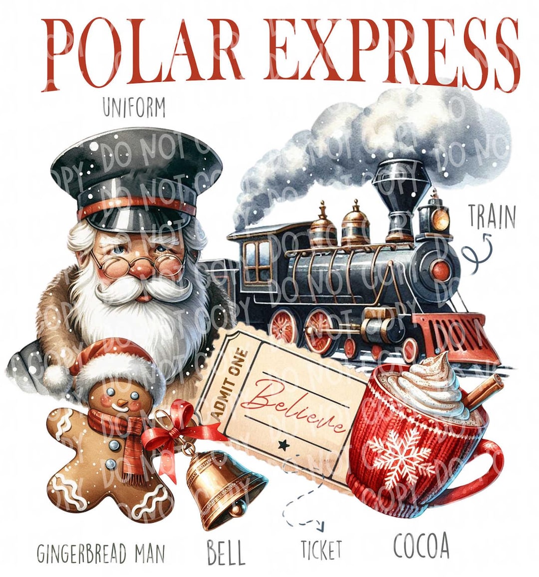 Polar Express | DTF Ready to Press or Sublimation Transfer - Etsy