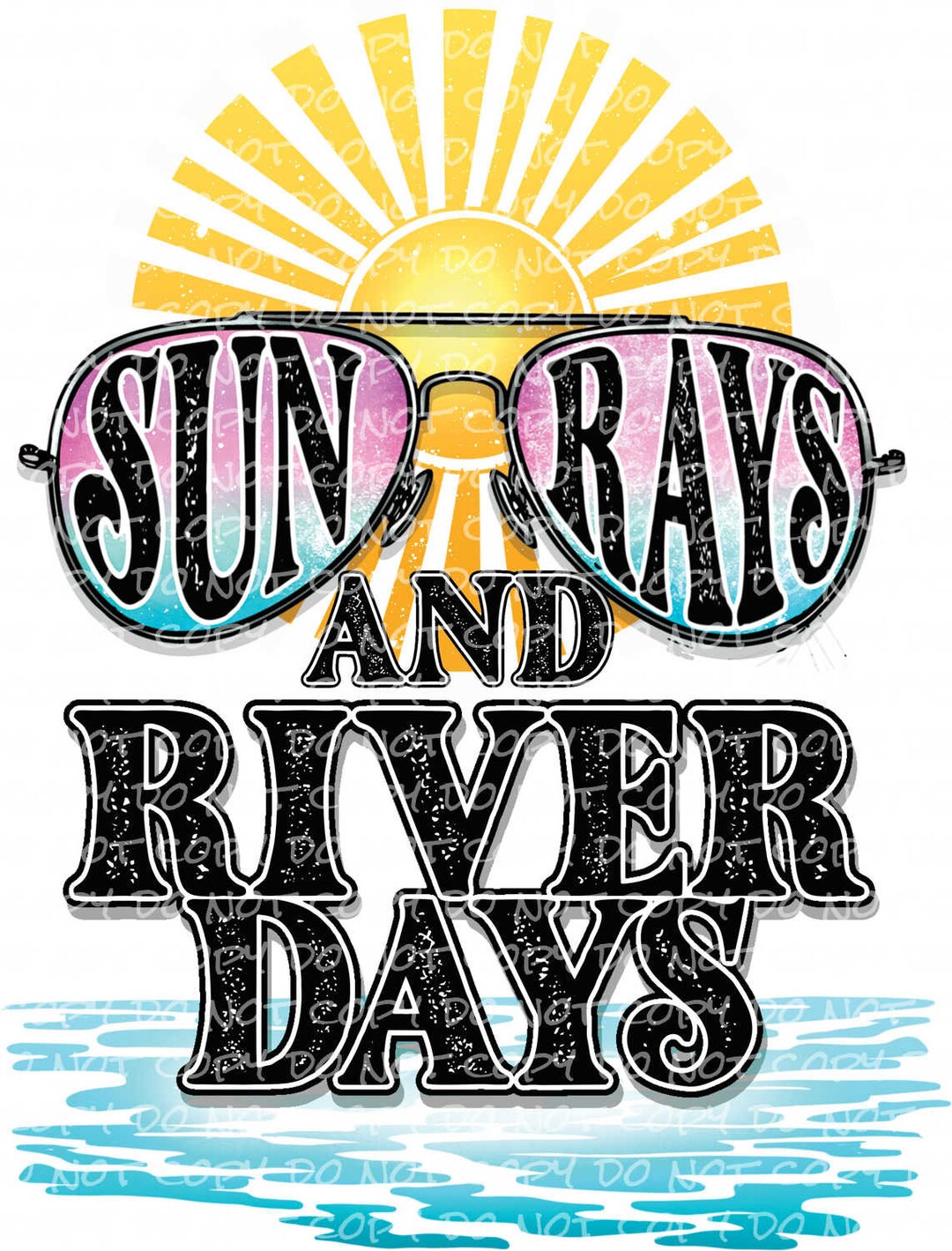 Sun Rays and River Days - Ready to Press or Sublimation Transfer - Etsy