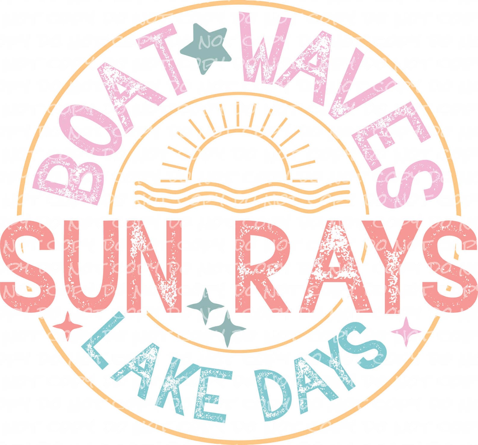 Lake Days Circle - DTF Ready to Press or Sublimation Transfer - Etsy
