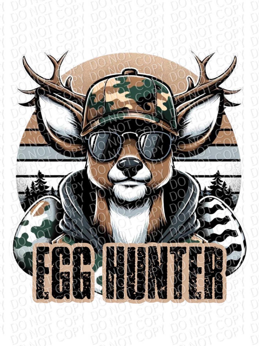 Egg Hunter Deer | DTF Ready to Press or Sublimation Transfer - Etsy