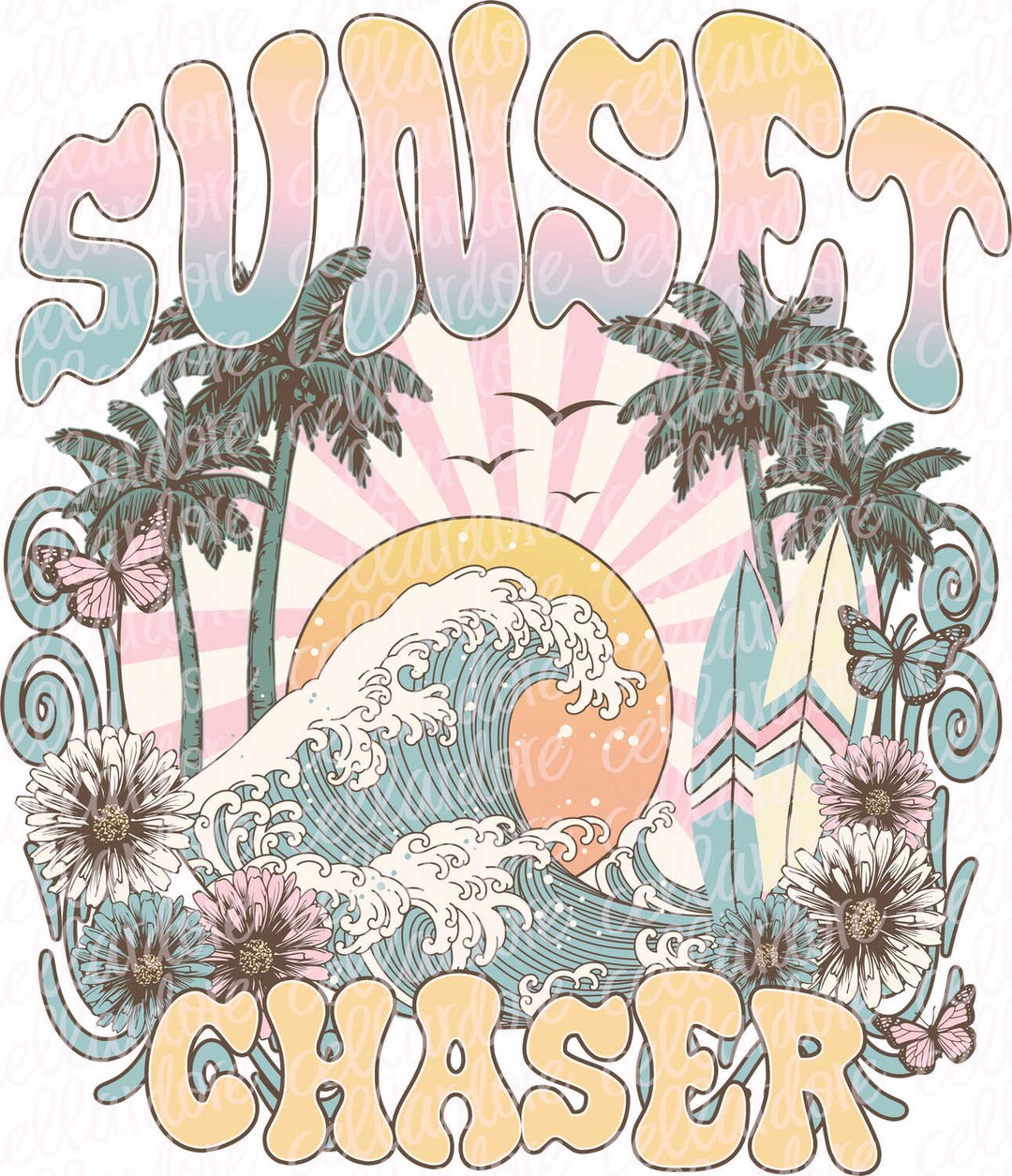 Sunset Chaser | DTF Ready to Press or Sublimation Transfer - Etsy
