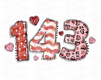 143 I Love You Print - Etsy